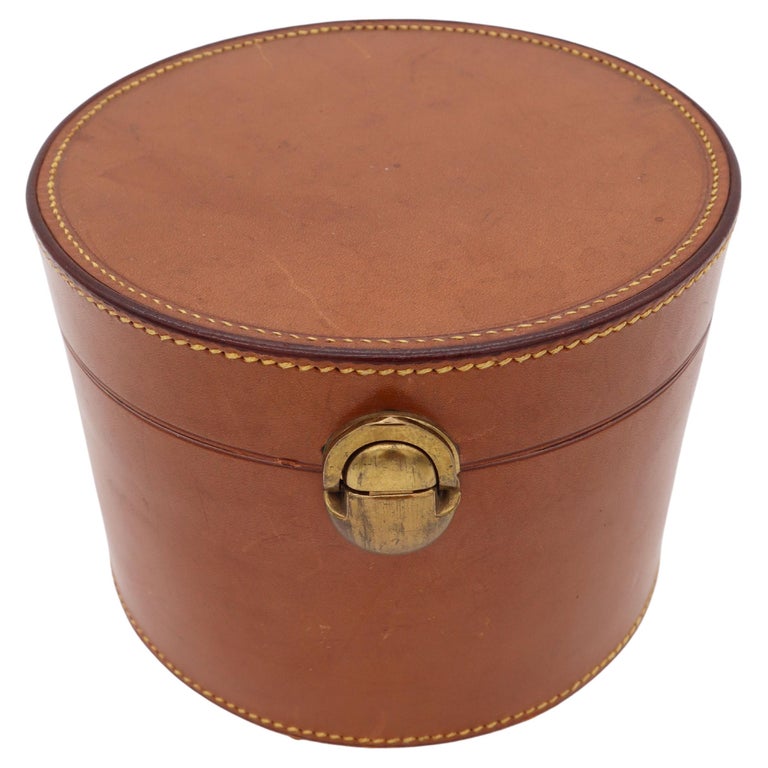 Small Hofmann Leather Hat or Silk-Scarf Box at 1stDibs