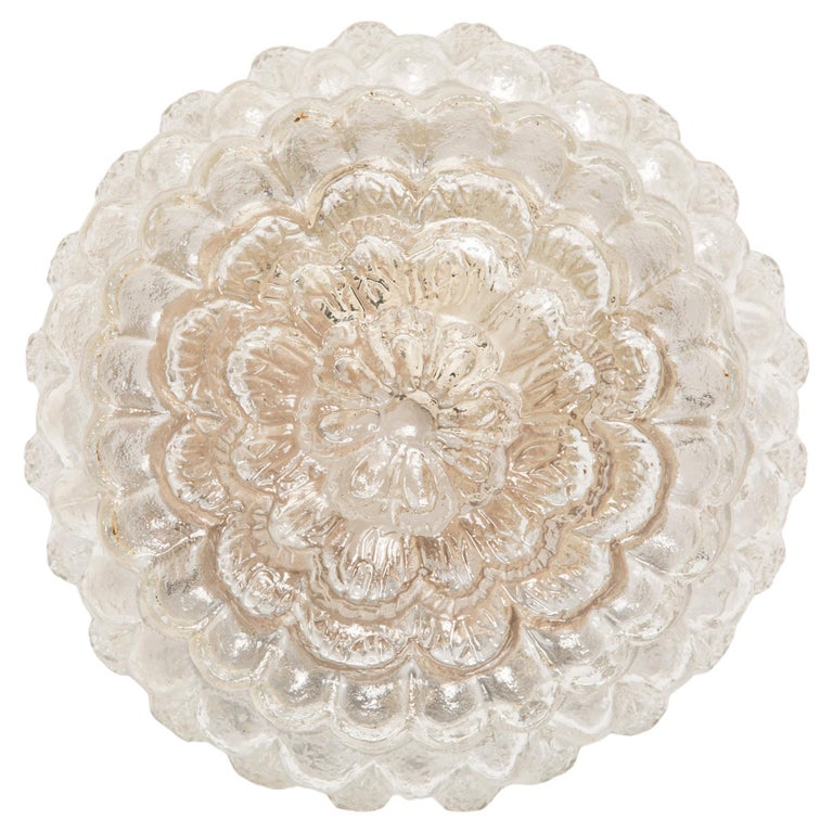 Small Hollywood Regency Ceiling Lamp, Light Crystal Glass, Italy, 1960s ...