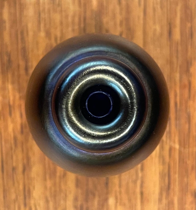 Small Iridescent Art Glass Bud Vase For Sale at 1stDibs