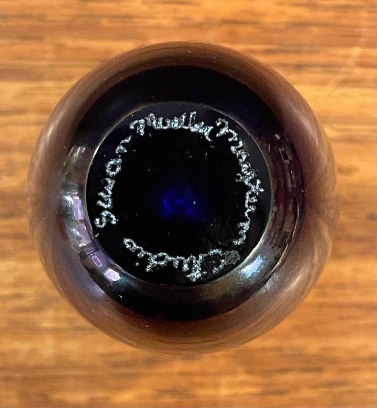 Small Iridescent Art Glass Bud Vase For Sale at 1stDibs