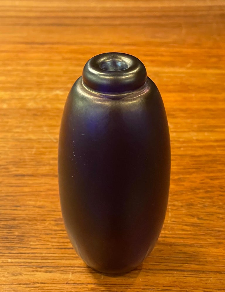 Small Iridescent Art Glass Bud Vase For Sale at 1stDibs