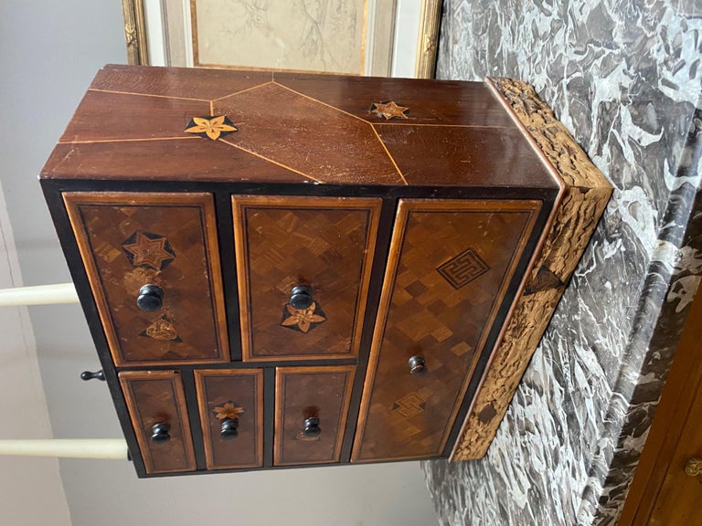 Small Japanese Marquetry Cabinet Yosegi Zaiku 19th Century For Sale at ...
