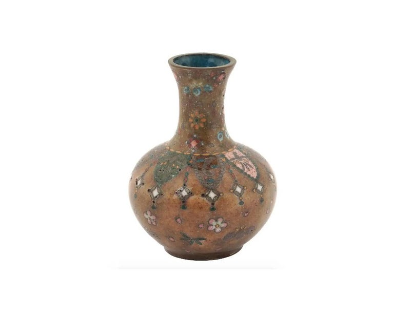 Small Japanese Meiji Period Cloisonne Vase For Sale at 1stDibs