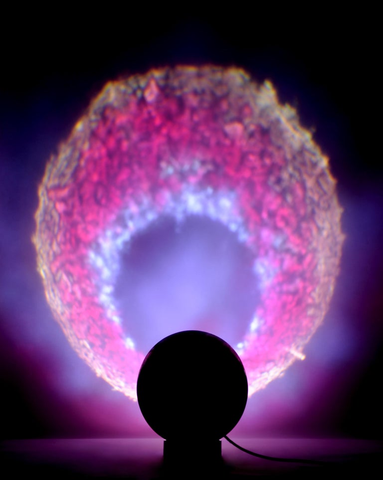 Small Lamp Eyeball Colorful Decorative Wood and Cast Glass Light ...