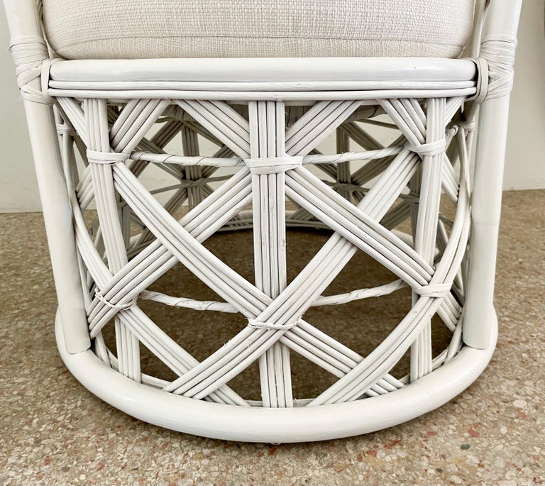 Small Lattice Pattern Barrel Chairs in Todd Hase High Performance, a ...