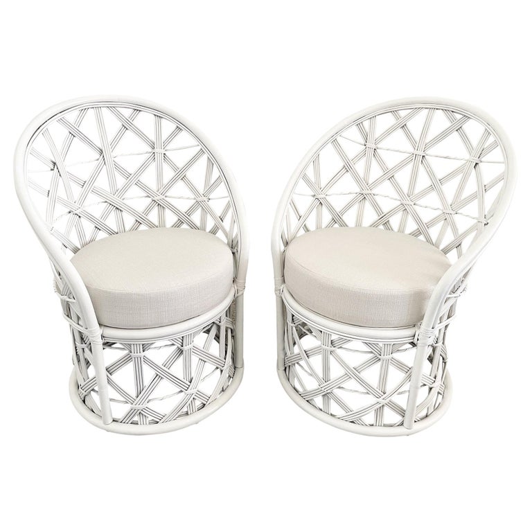 Small Lattice Pattern Barrel Chairs in Todd Hase High Performance, a ...