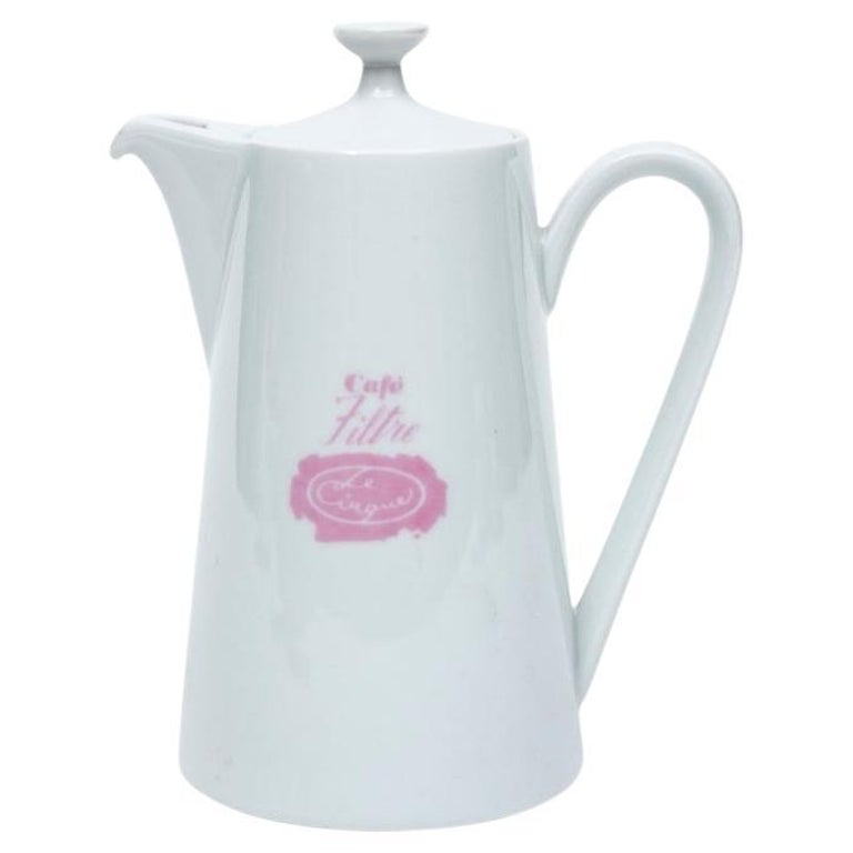 Small Le Cirque New York Cafe Filter Porcelain Coffee Pot, Made in ...