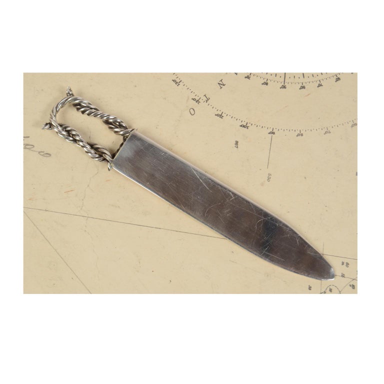 Small Letter Opener of 925 Silver Made in the Seventies by Belfiore For ...