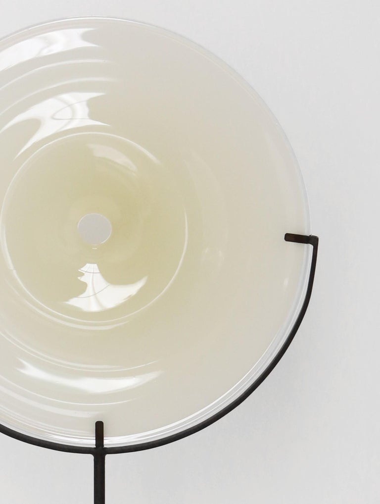 Small Light Beige Pool Sculpture by Sklo For Sale at 1stDibs