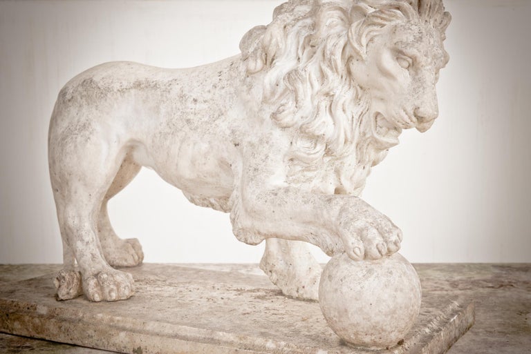 Small Lion Resin Statue For Sale at 1stDibs