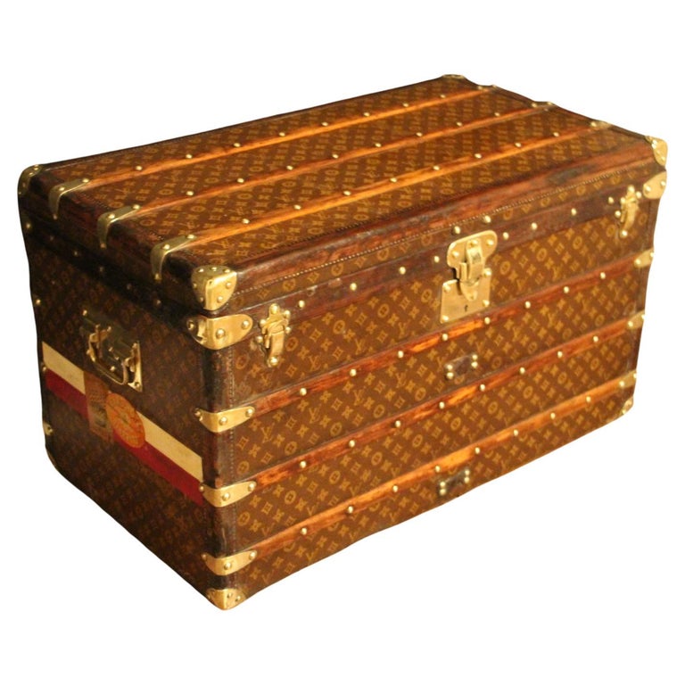 Small Louis Vuitton Stenciled Monogram Steamer Trunk, Small Louis ...
