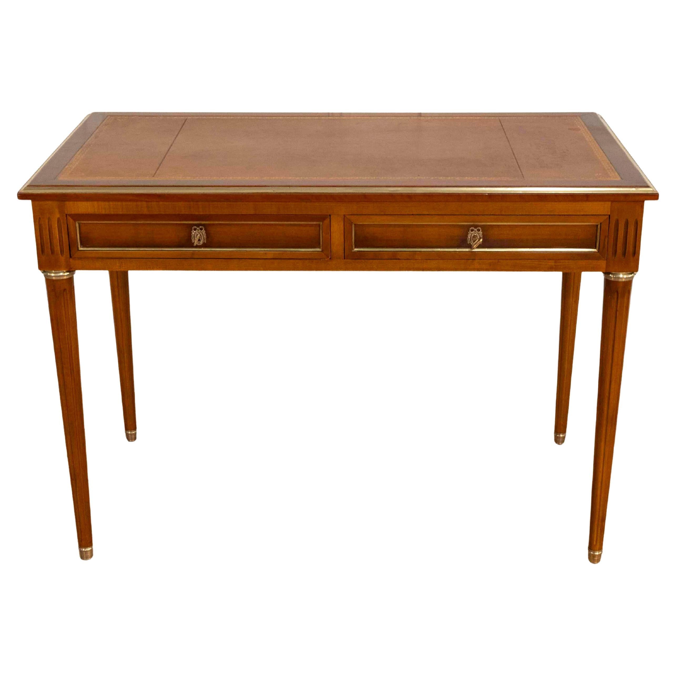 Louis XVI–Style Writing Desk with Leather Top and Pull-Out Extensions ...