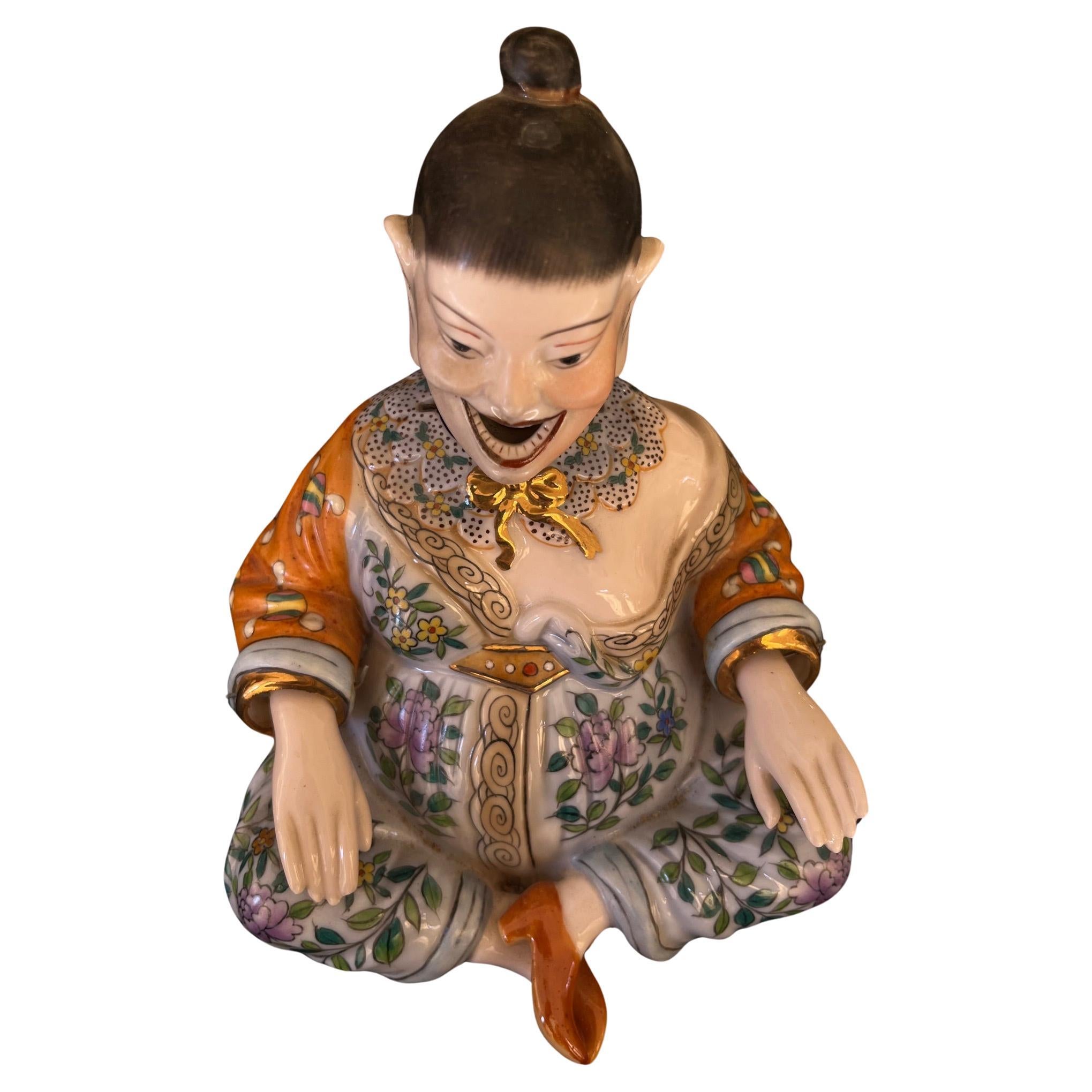 Small Mago in colored porcelain marked early 20th century period. For ...
