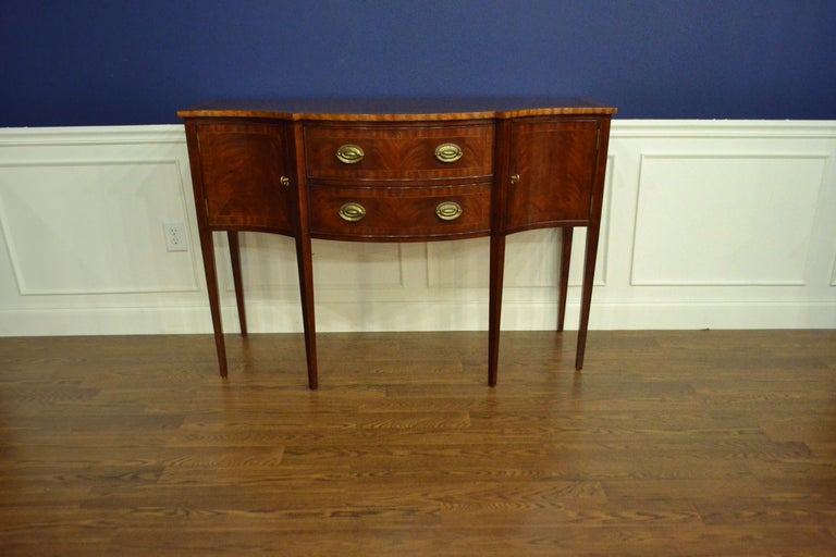 Small Mahogany Hepplewhite Style Sideboard by Leighton Hall For Sale at ...
