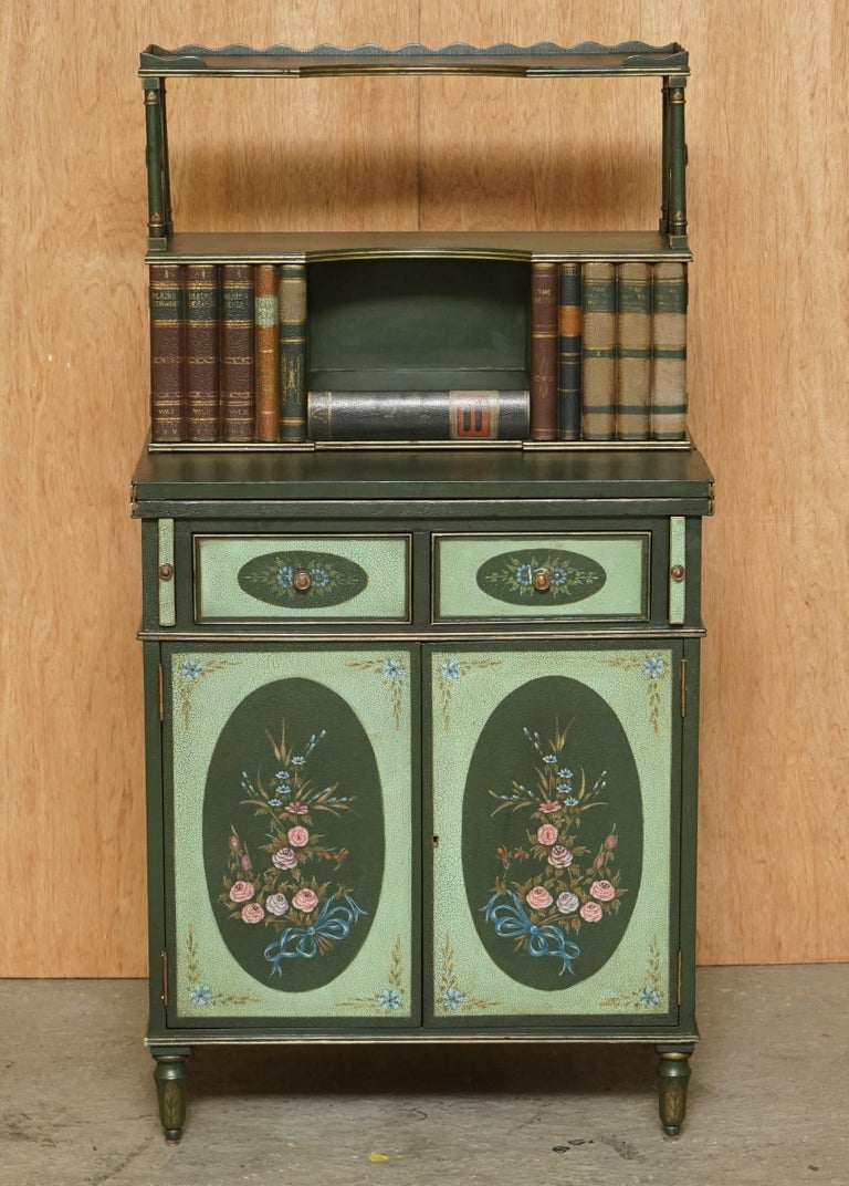 Small Maitland Smith Writing Bureau Desk Leather Writing Surface Faux ...