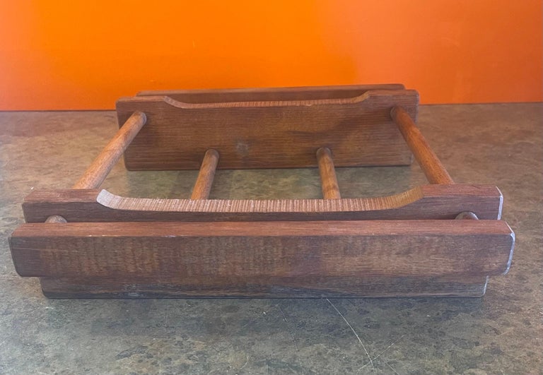 Small MCM Solid Wood Trivet For Sale at 1stDibs