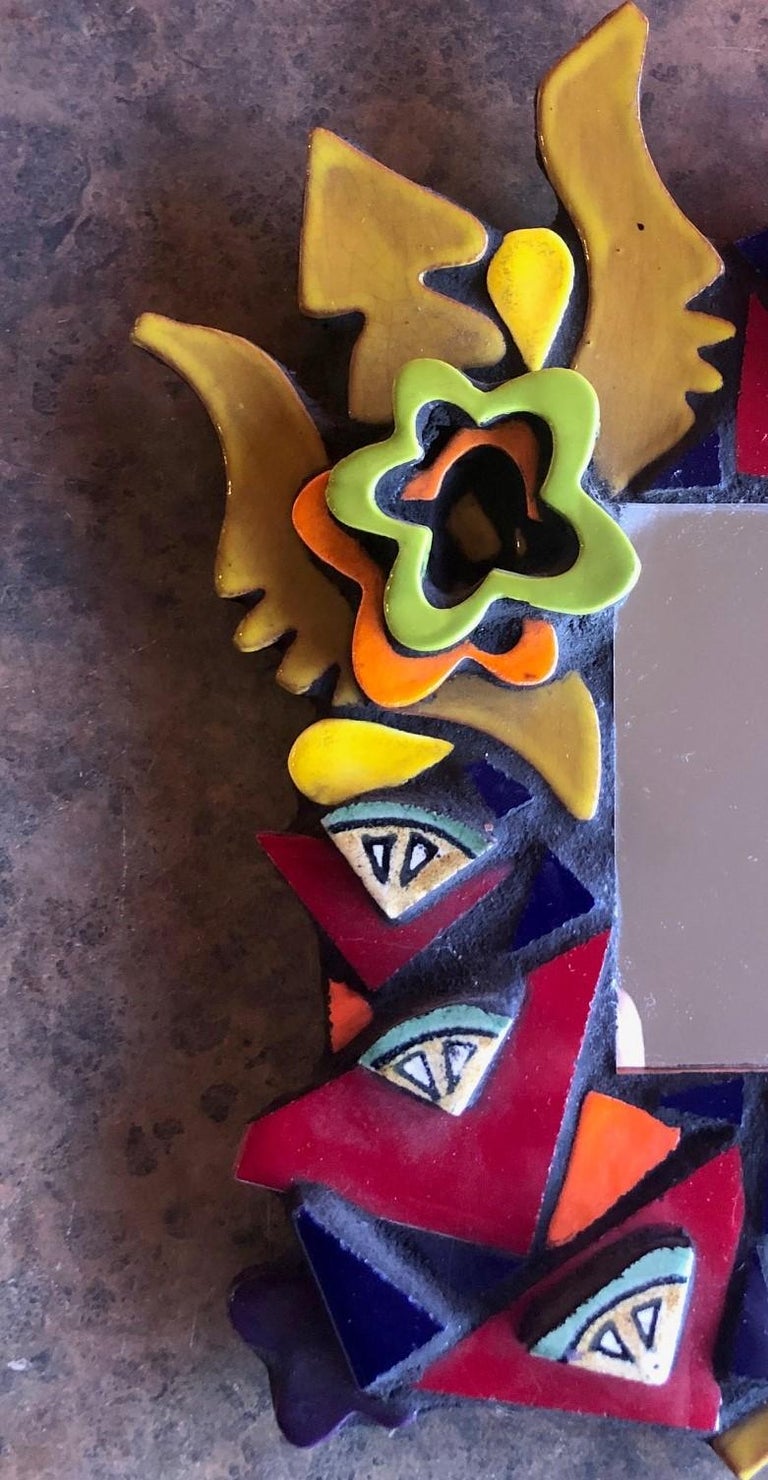 Small Memphis Style Postmodern Mirror For Sale at 1stDibs | memphis ...