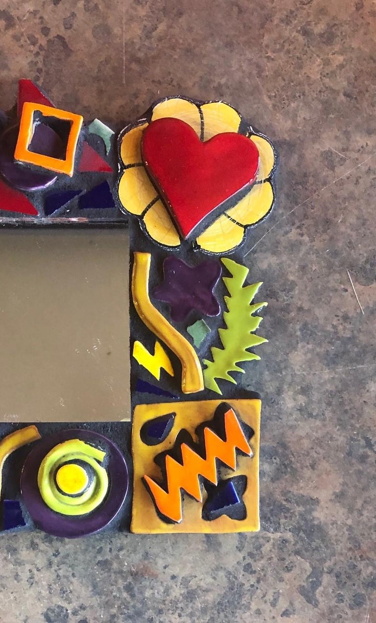 Small Memphis Style Postmodern Mirror For Sale at 1stDibs | memphis ...
