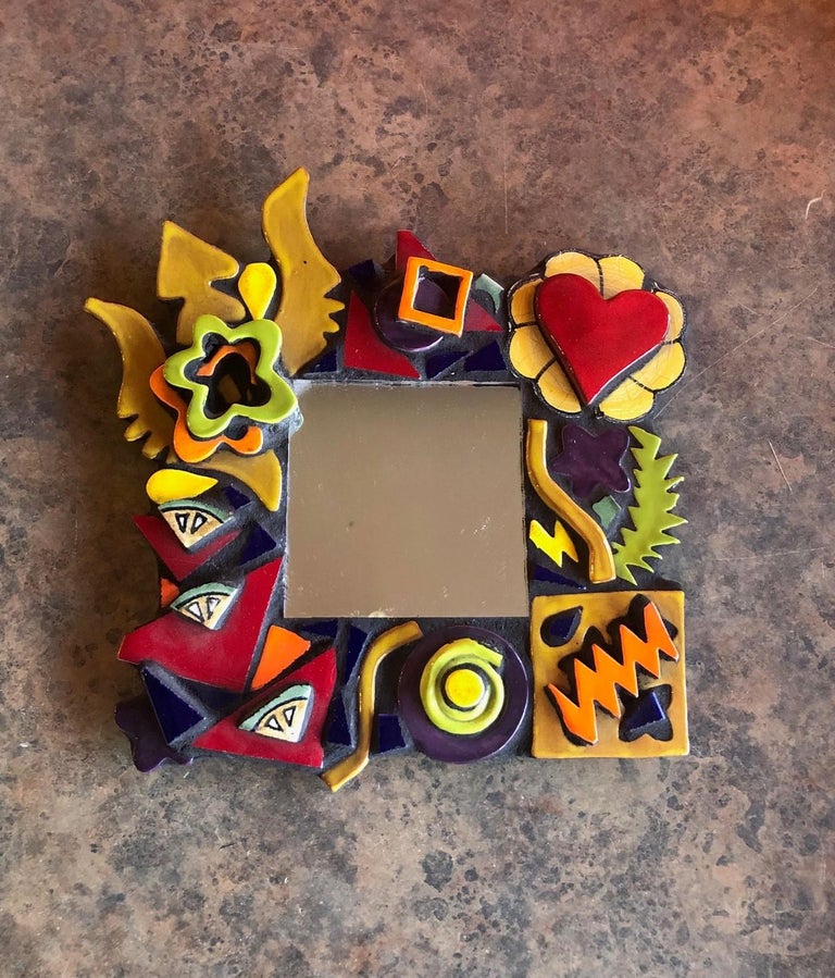 Small Memphis Style Postmodern Mirror For Sale at 1stDibs | memphis ...
