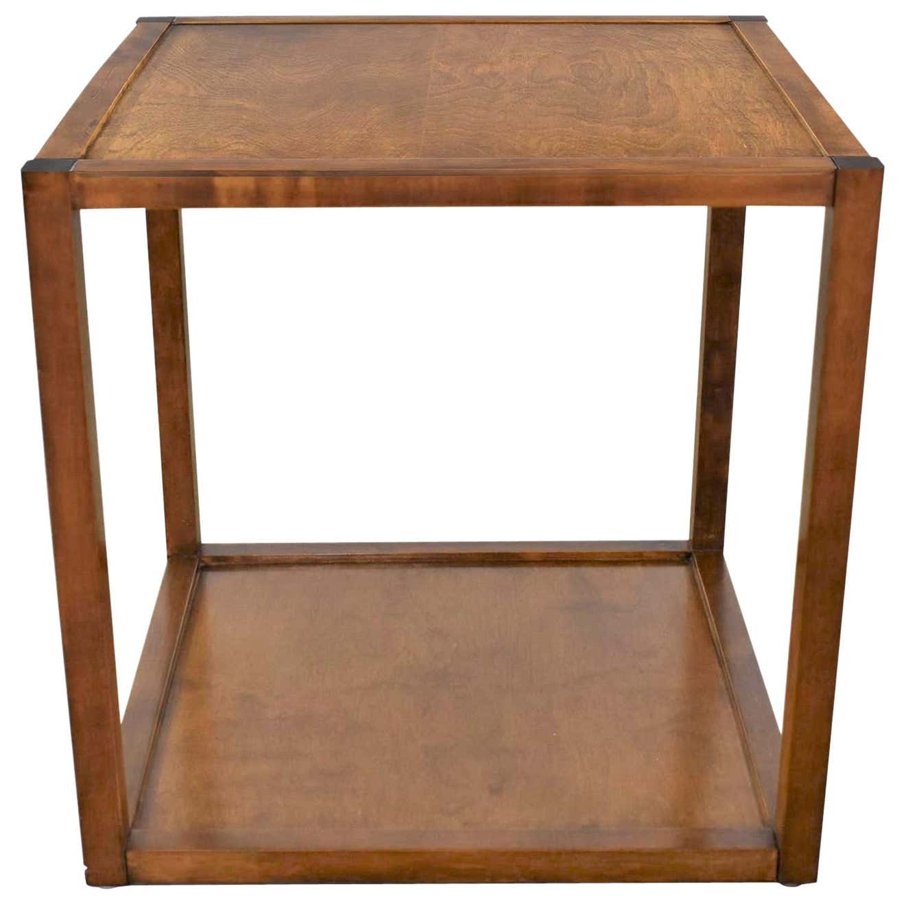 Small Mid Century Modern Cube Like Side End Or Occasional Table For