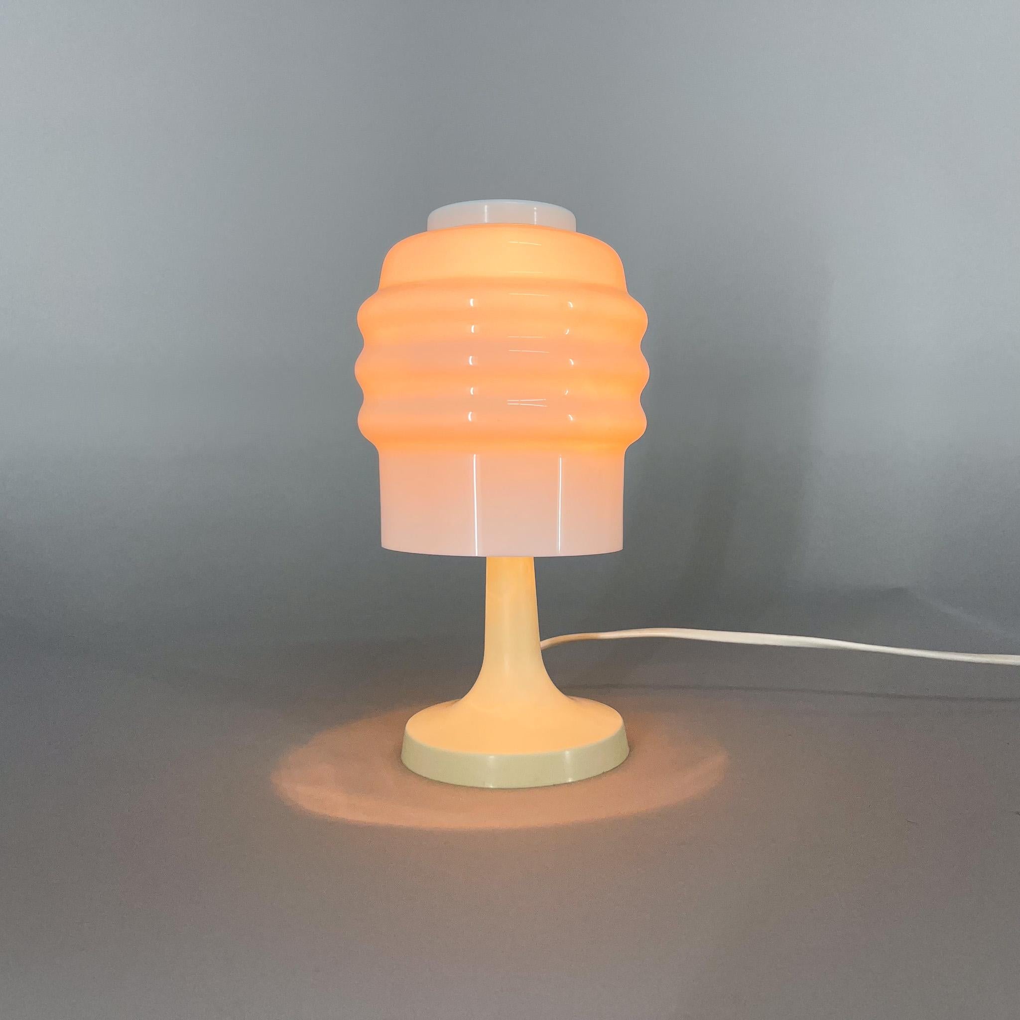 Small Mid-century Plastic Table or Bedside lamp, 1970s For Sale at 1stDibs