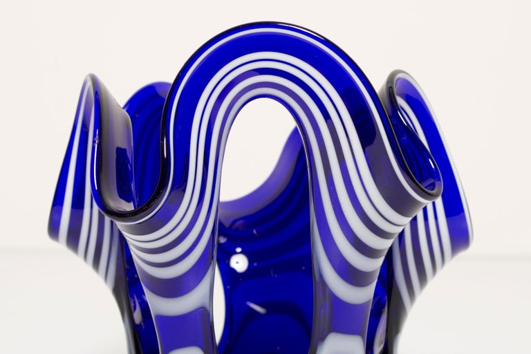 Small Mid-Century Ultramarine Blue and White Vase, Europe, 1960s For ...