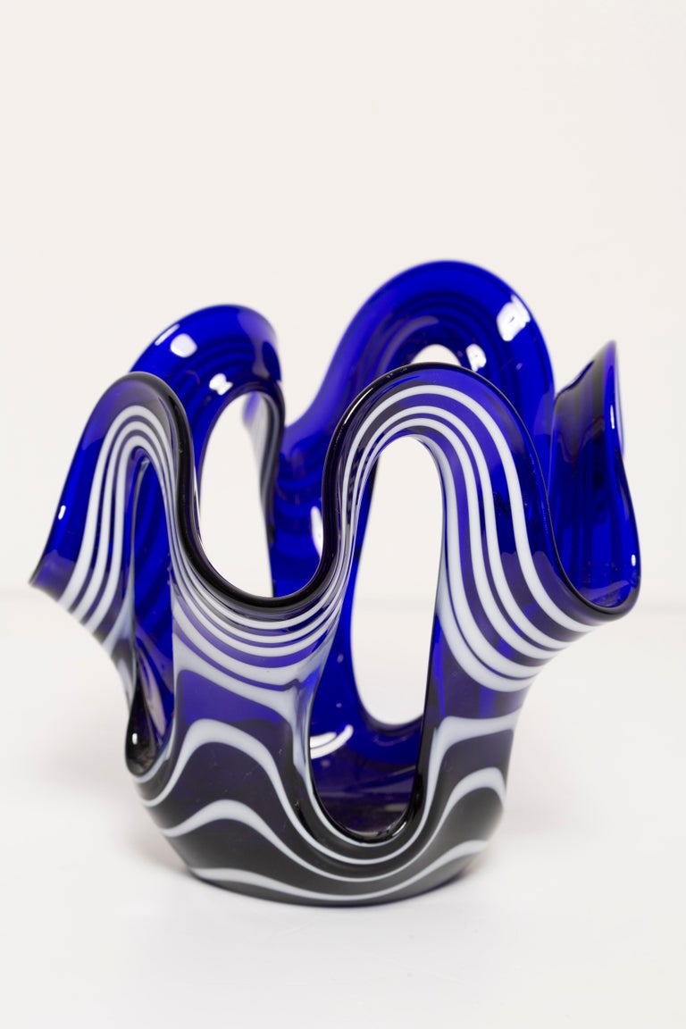 Small Mid-Century Ultramarine Blue and White Vase, Europe, 1960s For ...