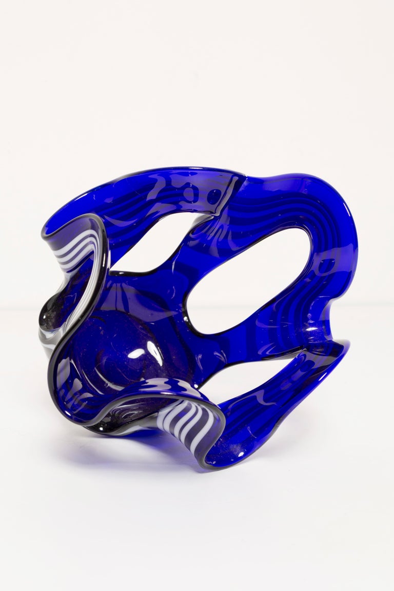 Small Mid-Century Ultramarine Blue and White Vase, Europe, 1960s For ...