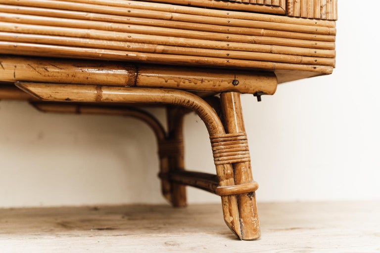 Small Midcentury Rattan Cabinet at 1stDibs