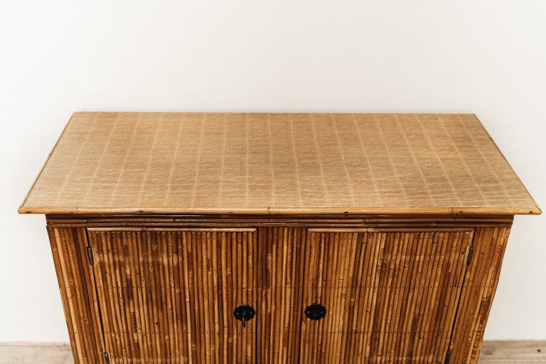 Small Midcentury Rattan Cabinet at 1stDibs