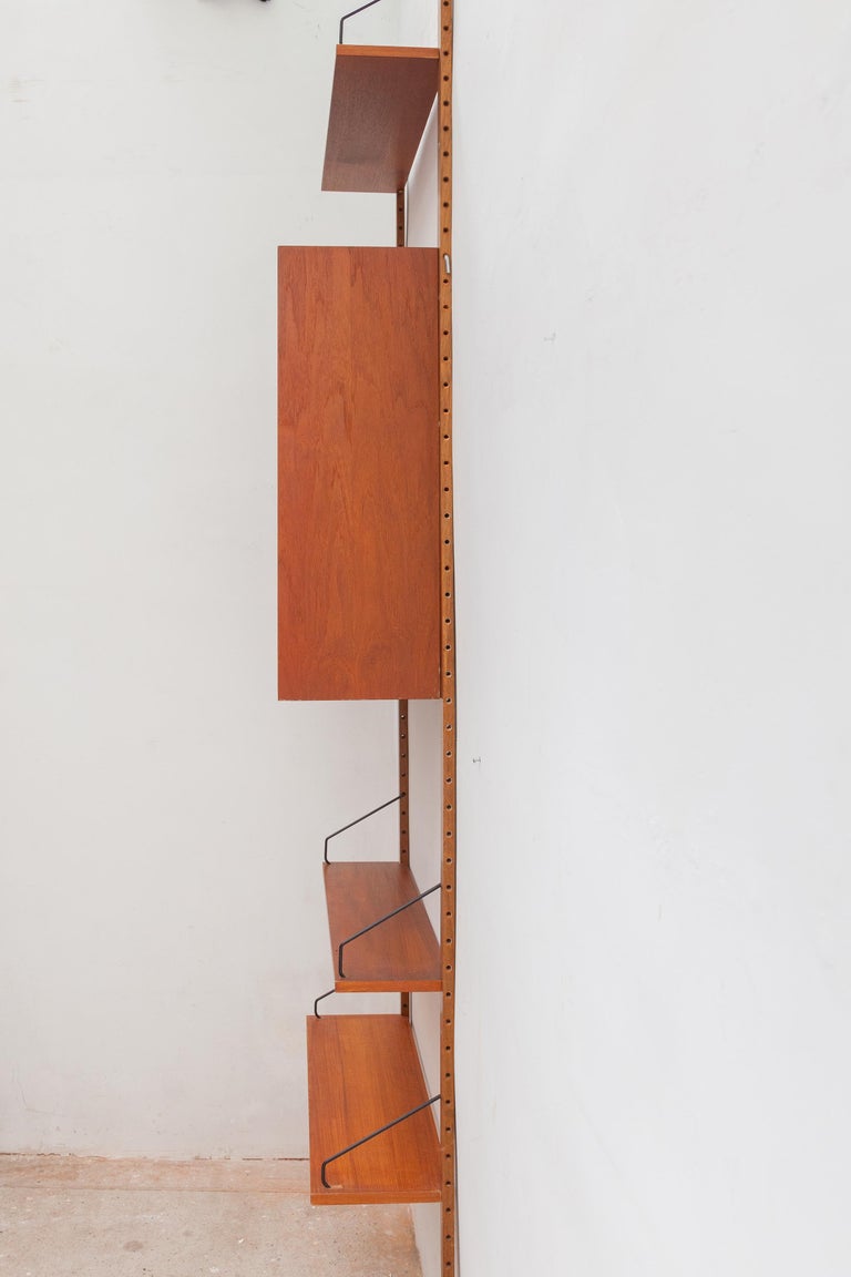 Small Modern Modular Teak Wall Unit by Poul Cadovius for Cado 1960's ...