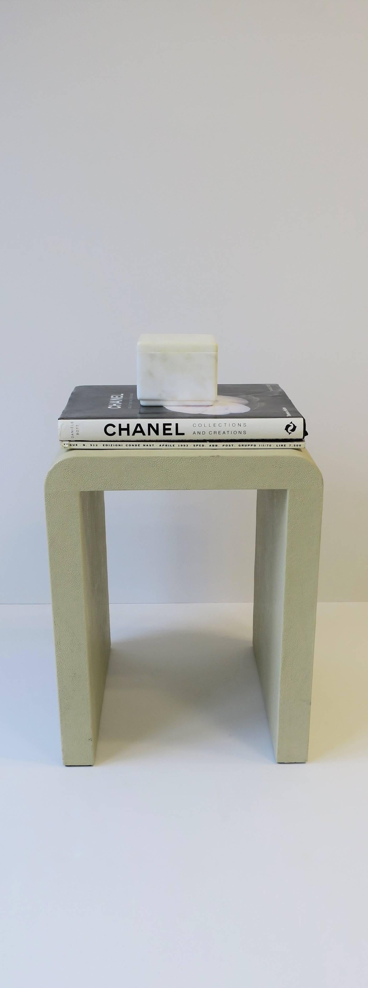 Small Modern Shagreen Side Table with Waterfall Edge at 1stDibs ...