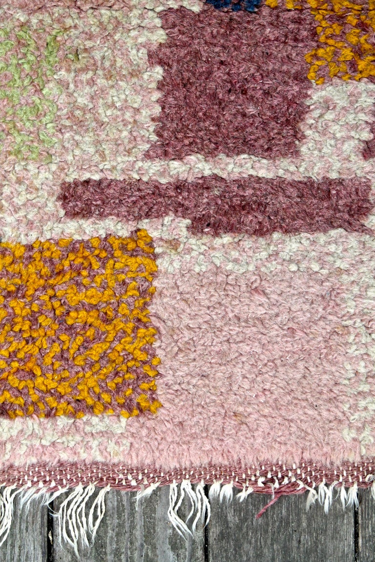 Small Modernist Rya Weaving in Bauhaus de Stijl Style For Sale at 1stDibs