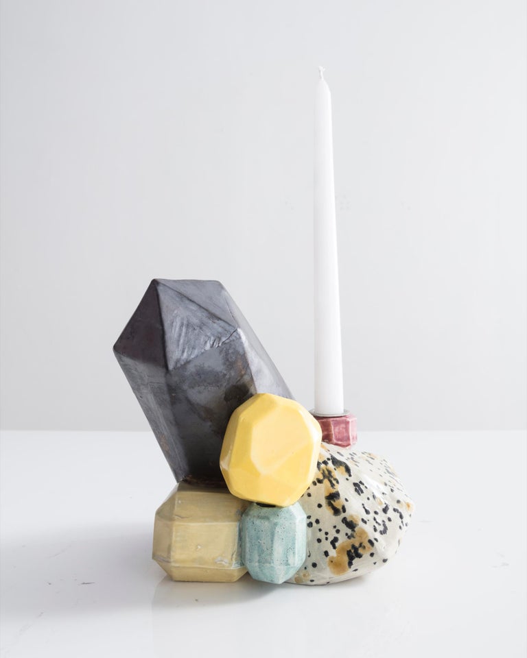 Small Multicolor Gem Cluster in Glazed Ceramic by Kelly Lamb, 2017 For ...