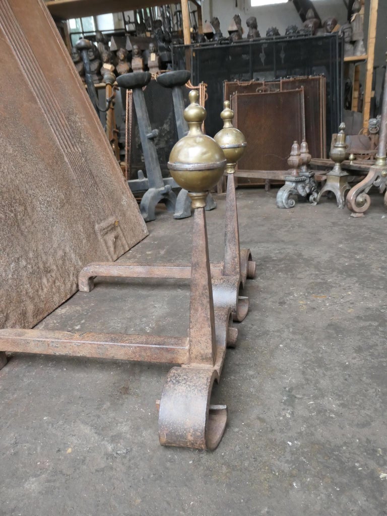Small Napoleon III Style French Andirons For Sale at 1stDibs