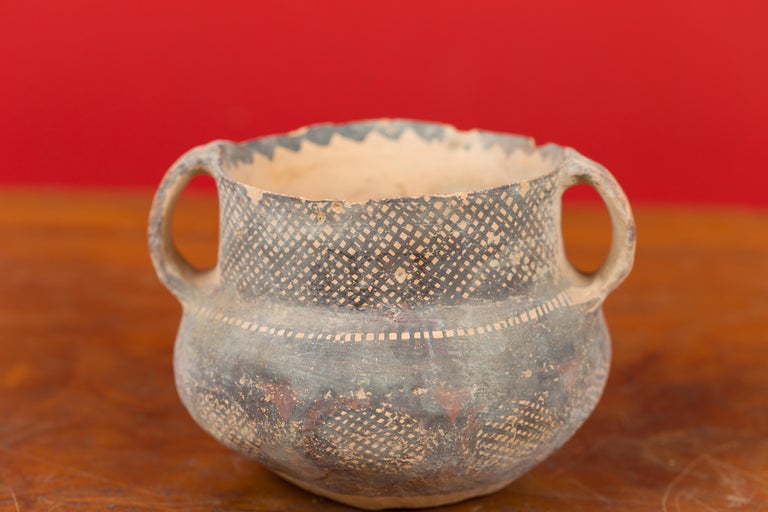 Small Neolithic Terracotta Pottery with Black Geometric Decor and ...