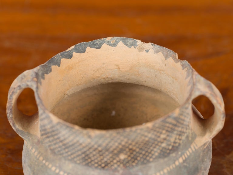 Small Neolithic Terracotta Pottery with Black Geometric Decor and ...