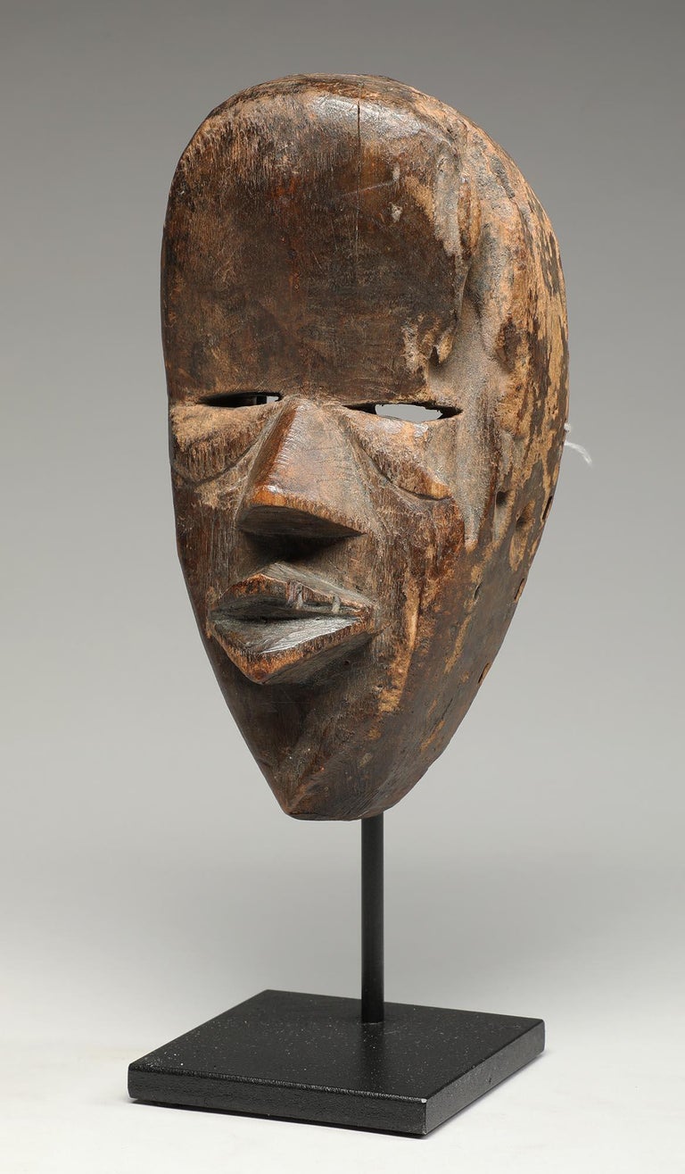 Small Old Dan Mask Blessed by Age Eroded Side, Cubist Face Liberia ...