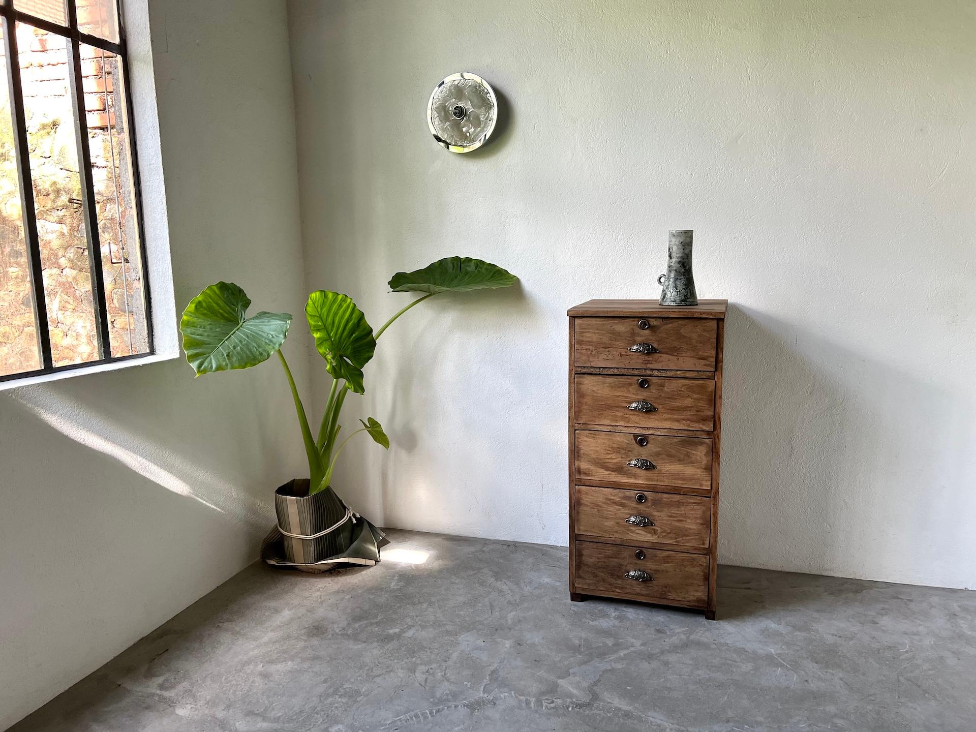 Small old french vertical craft unit with 5 drawers at 1stDibs