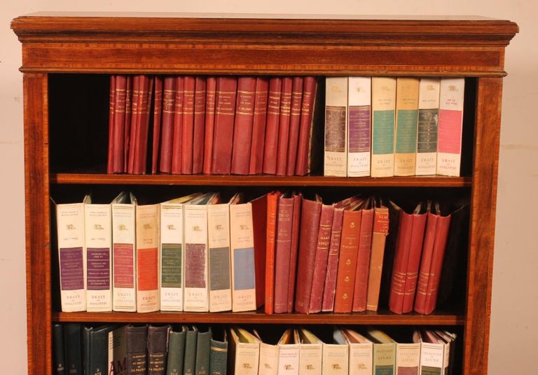 Small Open Bookcase in Mahogany and Inlays For Sale at 1stDibs