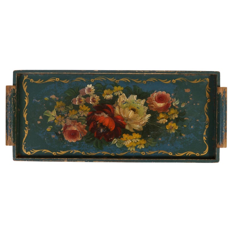Small Painted Tray For Sale at 1stDibs