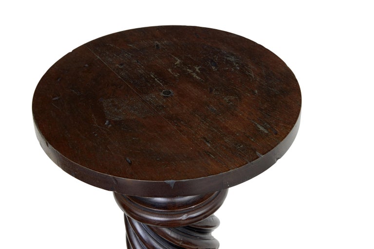 Small pair of late 19th century mahogany barley twist columns For Sale ...