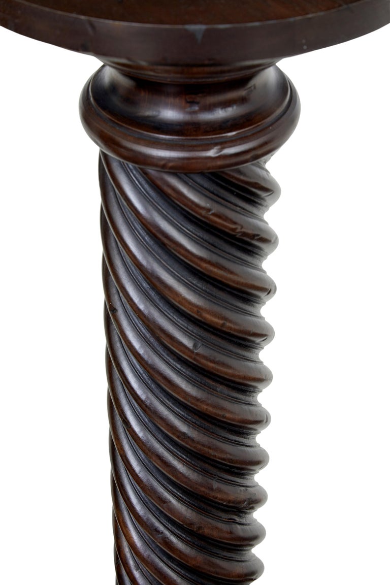 Small pair of late 19th century mahogany barley twist columns For Sale ...