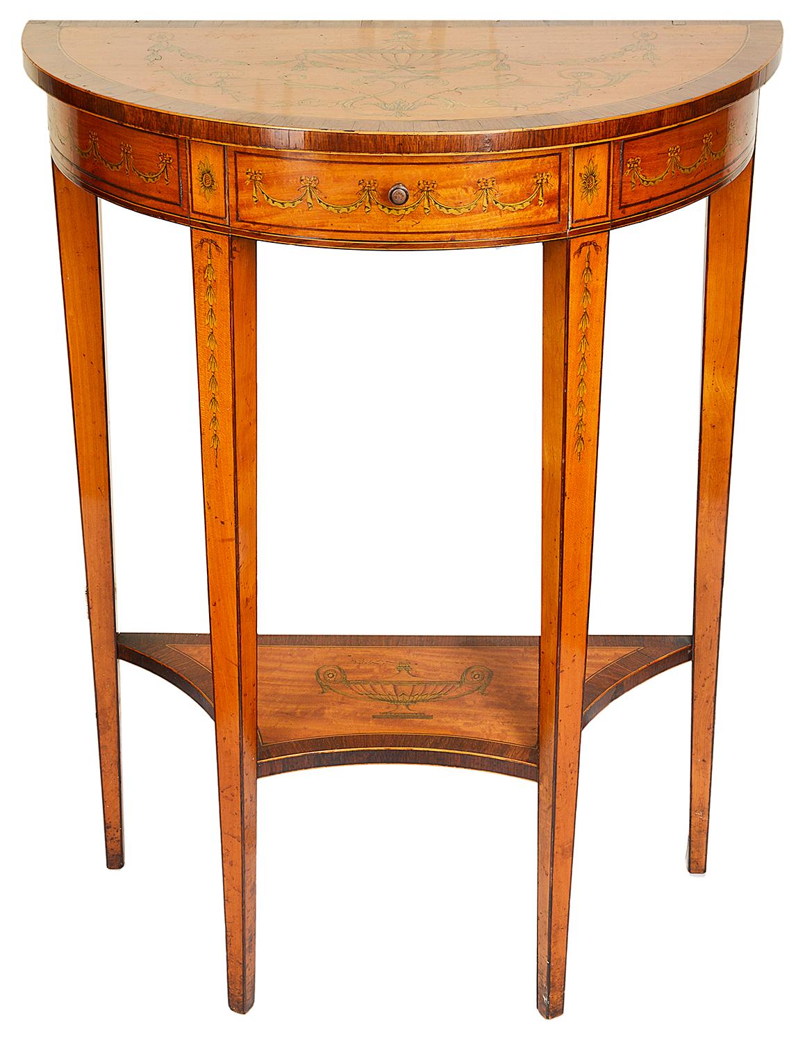 Small Pair of Sheraton Style Console Tables, 19th Century For Sale at ...