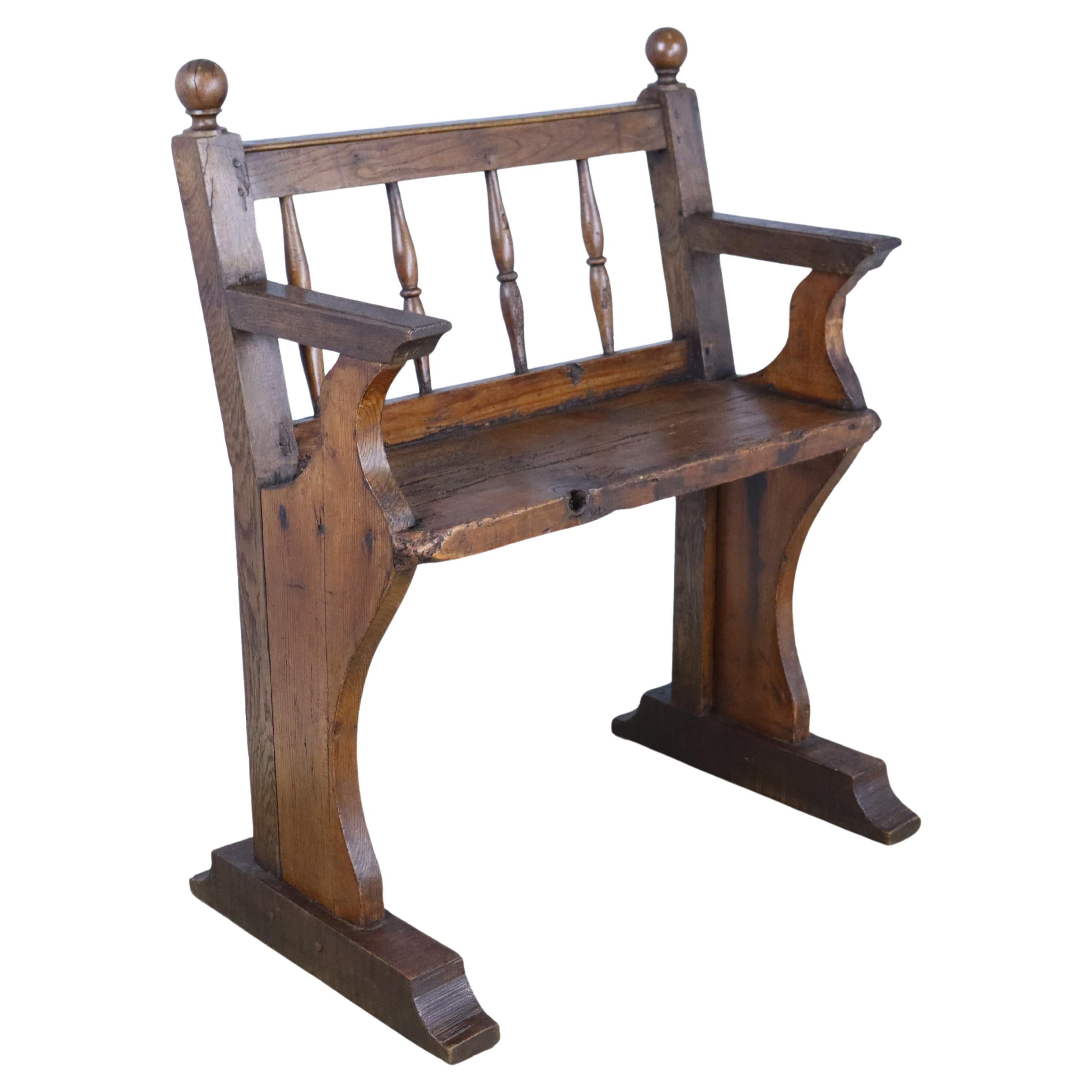 English Oak Windsor Bench at 1stDibs | windsor bench antique