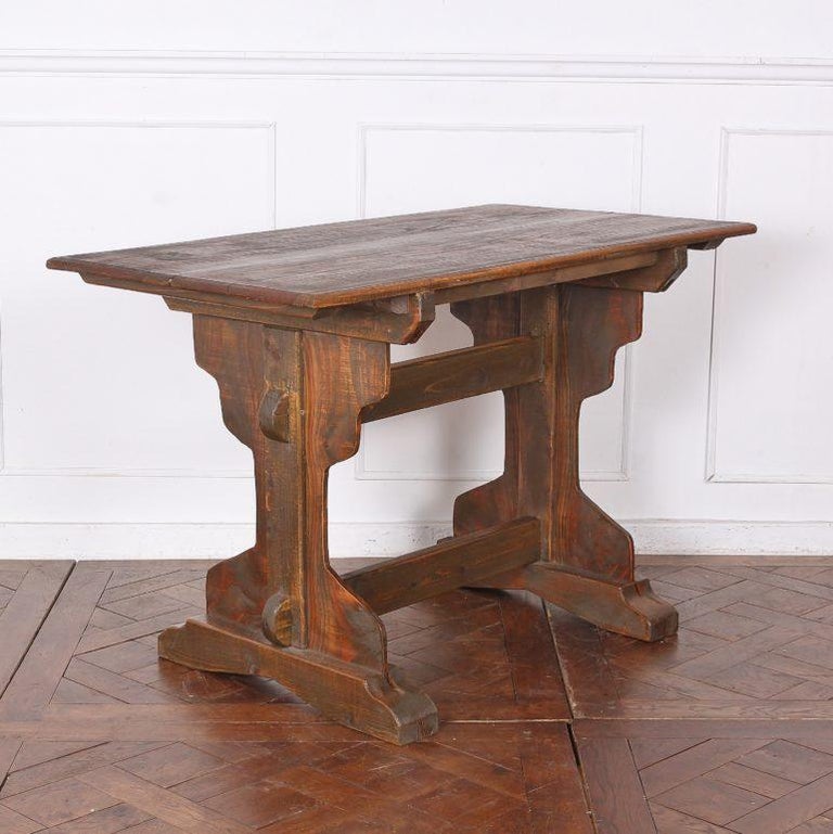 Small Pine Trestle Tables at 1stDibs