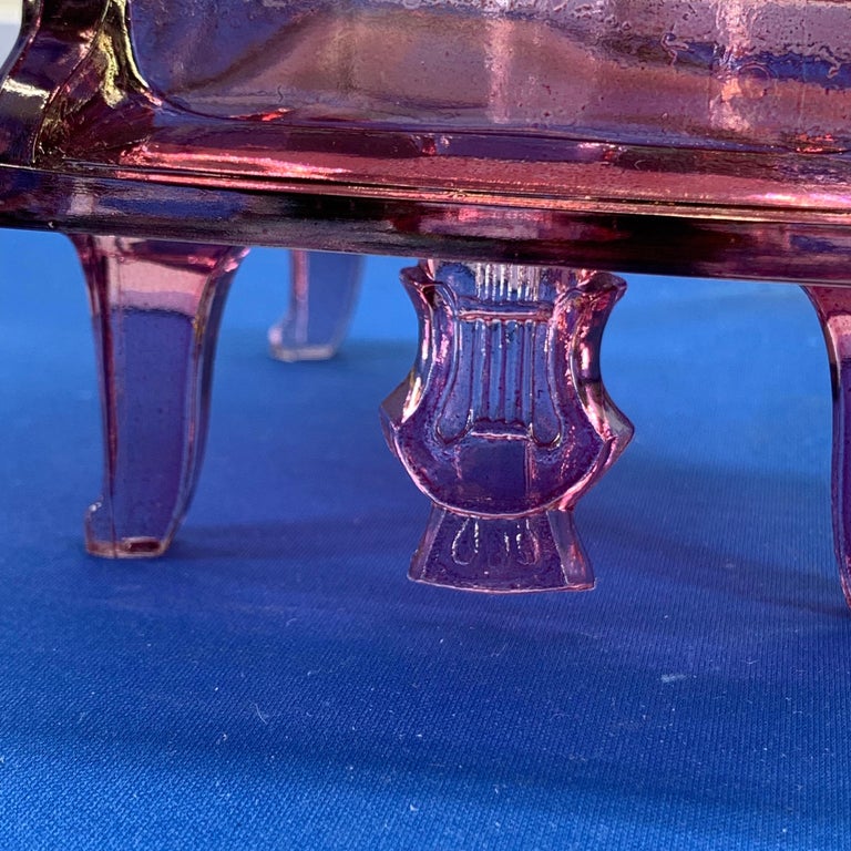 Small Pink Glass Grand Piano Jewelry Box at 1stDibs | small glass ...