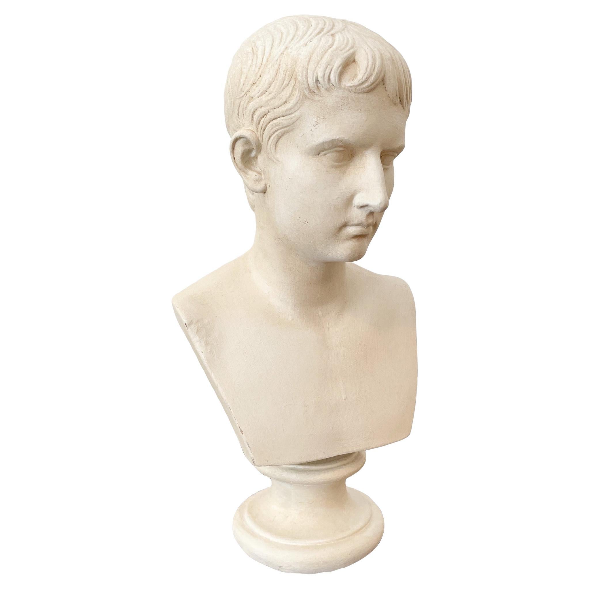 Small Plaster Bust of a Man For Sale at 1stDibs