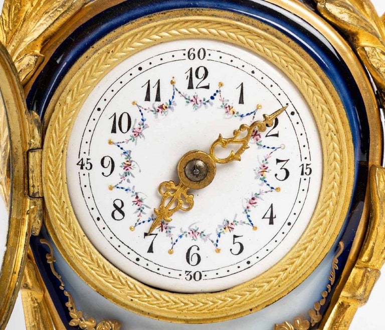Small Porcelain Clock, 19th Century For Sale at 1stDibs
