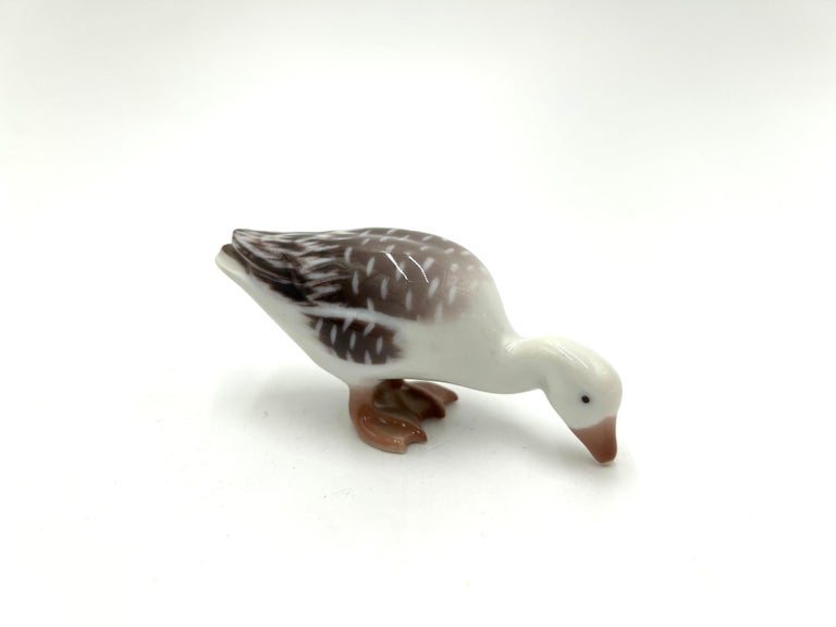 Small Porcelain Figurine "Goose", Bing and Grondahl, Denmark, 1980s For ...